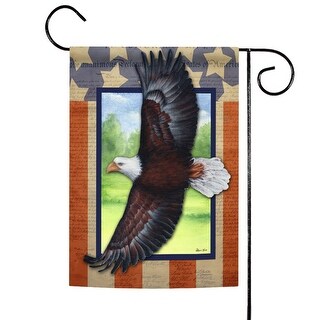 Freedom Flying Eagle Patriotic Outdoor Rectangular Mini Garden Flag 18 ...