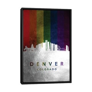 iCanvas "Denver Colorado Spectrum Skyline" by Adrian Baldovino Framed ...