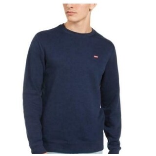 Levi's Men's Bailey Logo Crew-Neck Sweatshirt Med Blue Size Extra Large ...