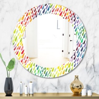 Designart 'Collection Of Paint Splash Watercolor Drops' Printed Modern ...