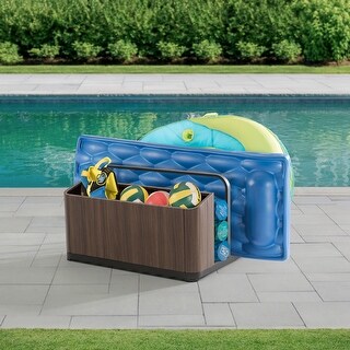 Sunjoy Aluminum Pool Float Storage Basket and Multi Use Storage ...