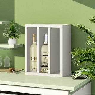 WAY BASICS Wine Rack Cube Stackable Bar Shelf - 3 Bottles - N/A - Bed ...