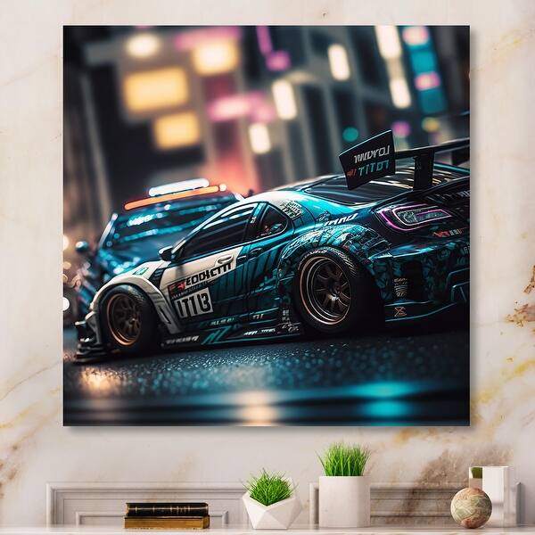 Designart 'Tunning Car Drifting In Toyko II' Cars American Muscle Metal ...