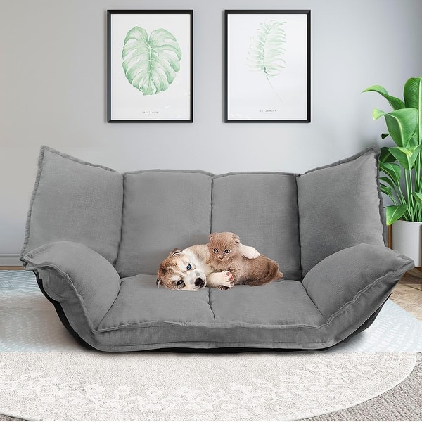 Modern Lazy Sofa Cute Futons Sets Comfortable Adjustable Sofa Bed - On ...