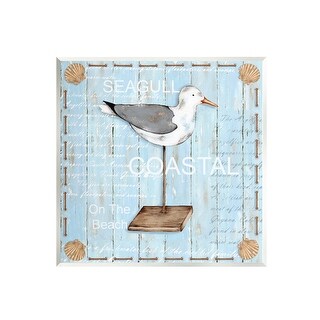 Stupell Rustic Blue Seagull Wall Plaque Art Design by Emma Leach - Bed ...