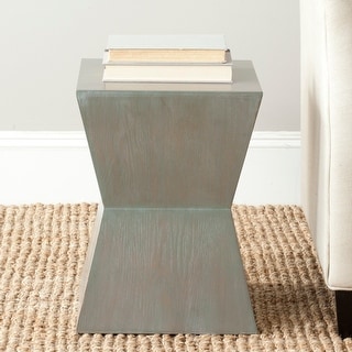 SAFAVIEH Lotem Ash Grey Accent Table - 13" x 13" x 17.9" - Bed Bath ...
