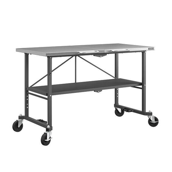 COSCO Smartfold Stainless Steel Portable Folding Workbench - Bed Bath ...