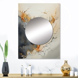 Designart "Minimalism River Mountain Wonders" River Mountain Mirror ...