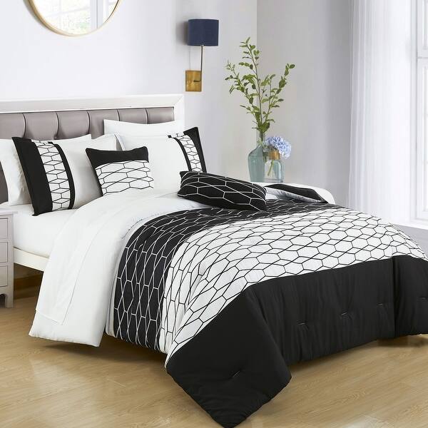 Awenita Luxury 9 Piece complete bed in bag set - Bed Bath & Beyond ...