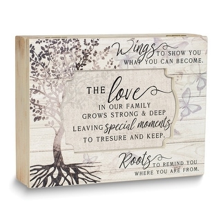 Curata Butterfly Decoupage Distressed Finish Wood Love in Our Family ...