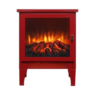 17 inch Freestanding Electric Fireplace Stove Heater with 3D Flame ...
