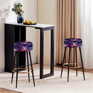 Designart - Enchanted Nebula Moody Patterns - Upholstered Abstract Bar ...
