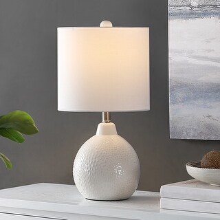 SAFAVIEH Lighting Rumjana 20-inch Ceramic Table Lamp - 11" x 11" x 20 ...