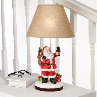 27" Resin Cheerful Santa Lamp - Bed Bath & Beyond - 34663313