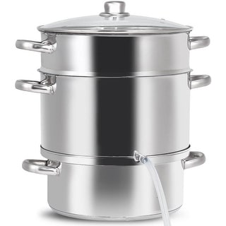 11 Quart Stainless Steel Steamer / Fruit Vegetable Juicer - Bed Bath ...