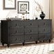 Narill Wave-Inspired 9-Drawer Dresser Closet Organizer, 63-In Chest of ...