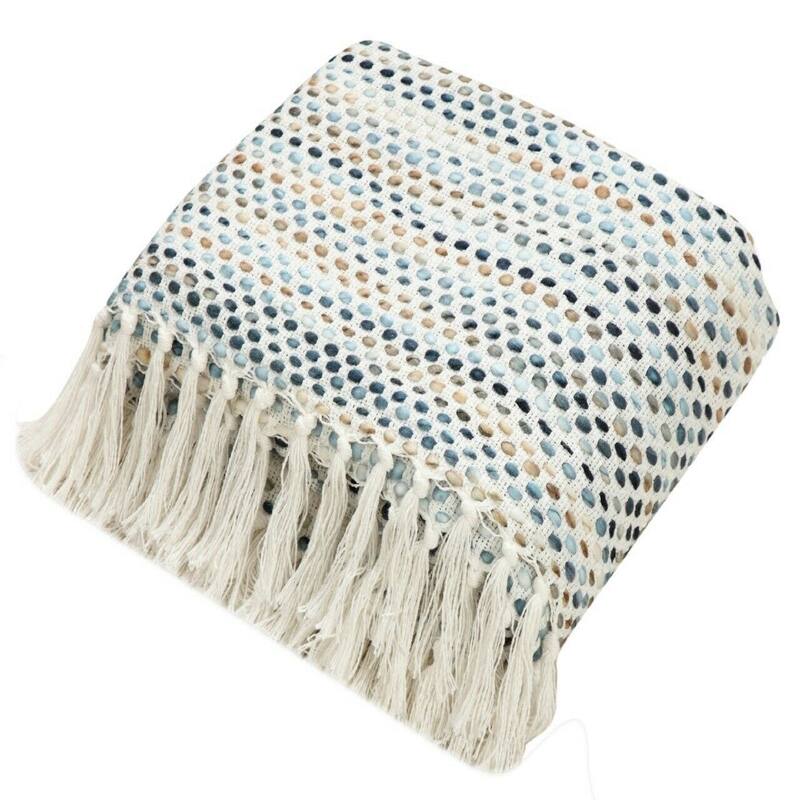 Luxurious 100% Ringspun Cotton Throw Blanket Hand loom Stone Wash -(50 ...