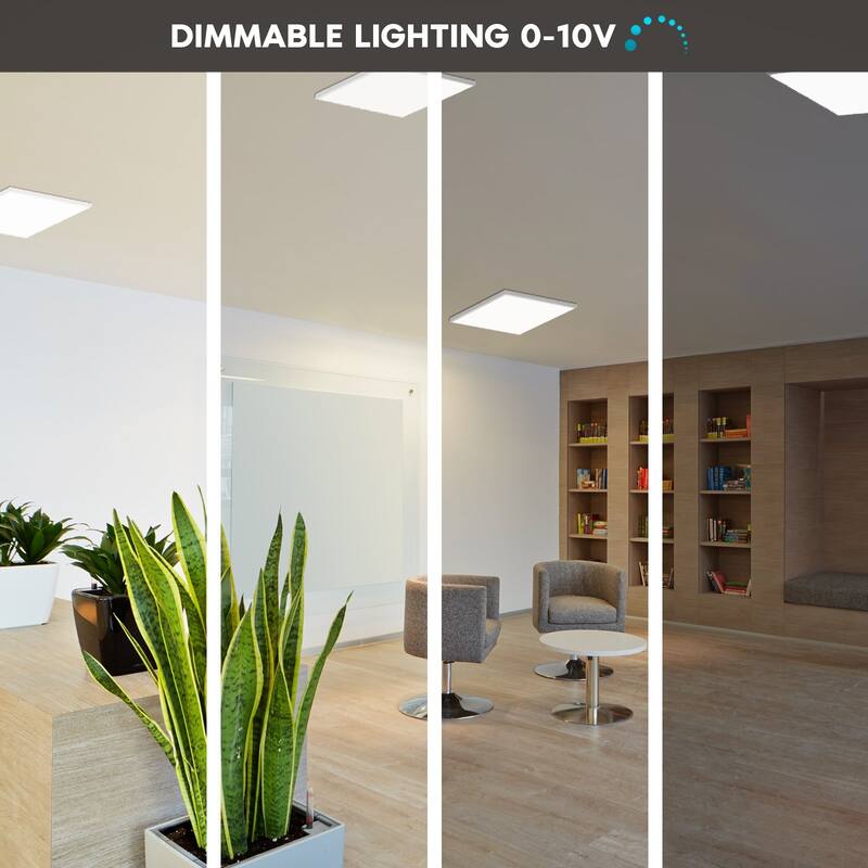 Luxrite 2x2 FT Surface Mount LED Flat Panel Light 3 Color Selectable ...