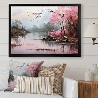 Designart "Asian Art Zen Garden VII" Asian Framed Wall Art Living Room ...