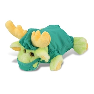 DolliBu Lying Light Green Moose Doctor Plush w/ Scrub Uniform and Cap ...