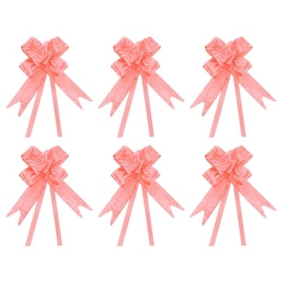 100Pcs Pull Bows Ribbon Gift Wrapping String Rose Pattern Bow Tie - Bed ...