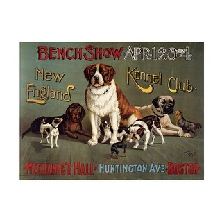 Print Collection 'Bench Show New England Kennel Club' Canvas Art - Bed ...