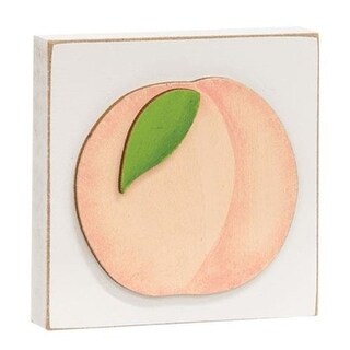 Peach Square Block - 3.5" high by 3.5" wide by .5" deep. - Bed Bath ...