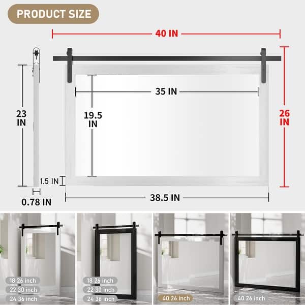 Modern Wall Mirrors, Rectangular Mirror with Wood Framed, Bathroom ...