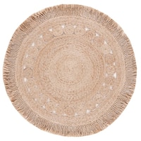 SAFAVIEH Natural Fiber Agneta French Country Round Jute Rug - On Sale ...