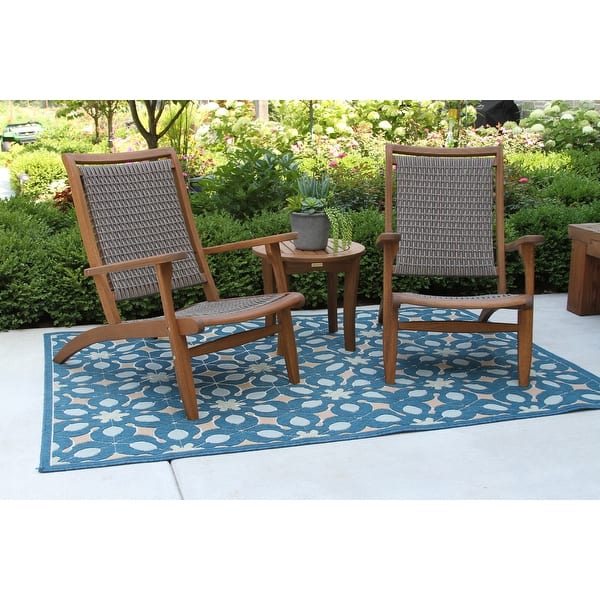 Eilaf 3 pc. Eucalyptus Wicker Lounger Set with Round End Table - Bed ...