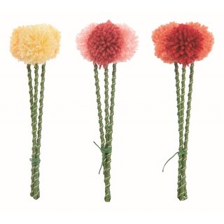 Transpac Small 9.0" Bright Spring Pom-Pom Bundle Set of 3 Home ...