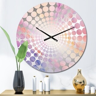 Designart "Ephemeral Rainbow Fantasy Arc" Purple Rainbow Clocks ...
