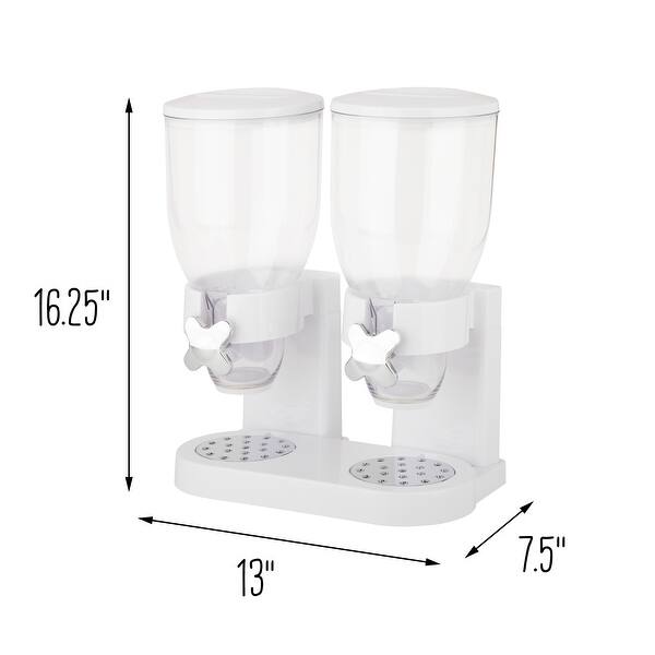 Honey-Can-Do White 35 Oz Double Dry Food Dispenser - Bed Bath & Beyond ...