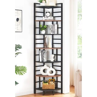 Corner Shelf, 7 Tier Tall Corner Shelf, Industrial Corner Shelf Stand ...