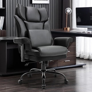 Height Adjustable Rocking Desk Chair with Massage Lumbar Support - Bed ...