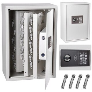 245 Key Storage Cabinet Safe Digital Keyless Lock Box Organizer Rack ...
