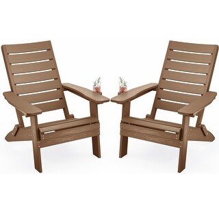 WINSOON All Weather HIPS Floding Outdoor Adirondack Chairs Horizontal ...