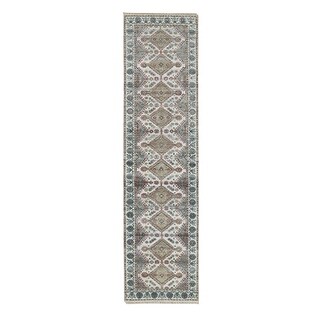 Shahbanu Rugs Ivory Shiraz Reimagined Unique Flower Rosettes Design ...