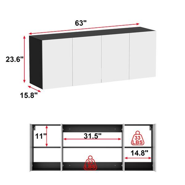 Ample Storage Capacity TV Stand Entertainment Center Storage Cabinet ...