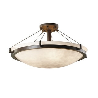 Justice Design Clouds Ring 6-light Dark Bronze Round Bowl Semi-flush ...
