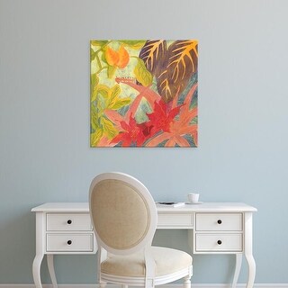 Easy Art Prints Carolyn Roth's 'Tropical Monotype IV' Premium Canvas ...
