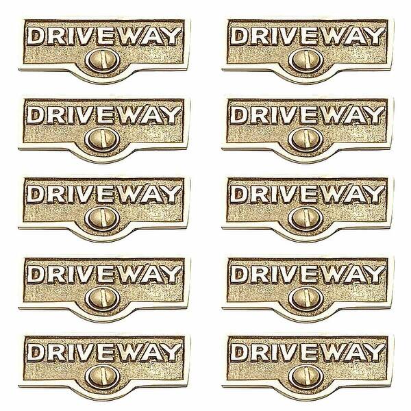 10 Switch Plate Tags DRIVEWAY Name Signs Labels Brass | Renovator's ...