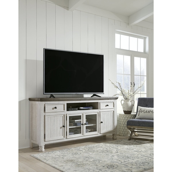 Two tone wood tv stand store
