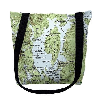 Big Island Pond, NH Nautical Map Medium Tote Bag 16x16 - 16 inches x 16 ...