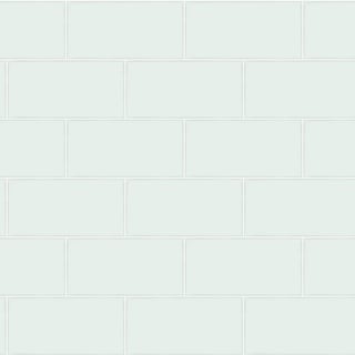 Chesapeake Freedom Mint Subway Tile Wallpaper - 20.5in x 396in x 0 ...