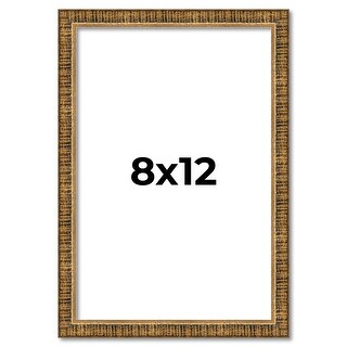 8x12 Frame Gold Kingsley Distressed Solid Wood Picture Frame Width ...