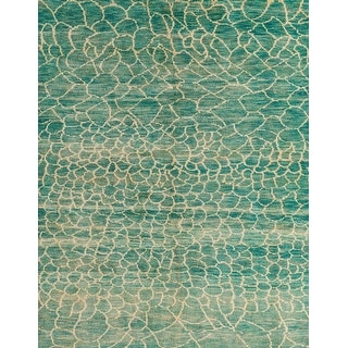 Ahgly Company Machine Washable Abstract Dark Sea Green Area Rugs - Bed ...