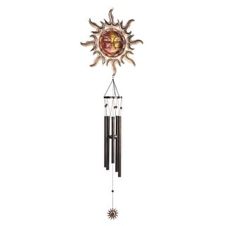Q-Max 50" L Red Mystical Gem Wind Chime with Small Dangled Sun ...