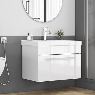 24-Inch Bathroom Vanity With Sink Combo,1 large drawer,Soft-Close ...