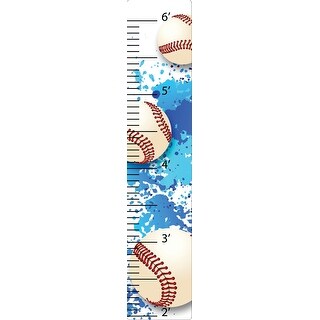 Baseball - Growth Charts - 53x11 Peel'N'Stick Wall Art - Bed Bath ...